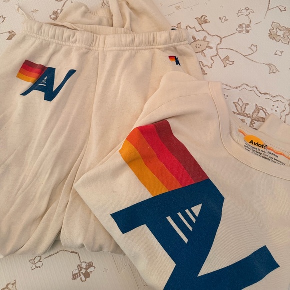 Aviator Nation | Tops | Aviator Nation Set Cream | Poshmark